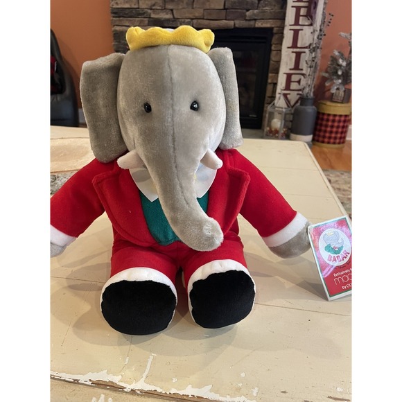 Gund | Toys | Babar The Elephant By Gund 4 1988 Vintage Stuffed Plush ...